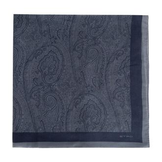 Etro Paisley Kaschmir-Mischgewebe Schal - - Accessories - Herren - Blau - ONE SIZE