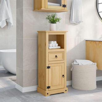vidaXL Vidaxl - Armoire de salle de bain Corona 45x33x110 cm bois de pin massif