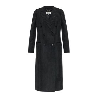 Maison Margiela Manteau en laine double boutonnage - Femme - Manteaux - Noir - Taille: 36 FR