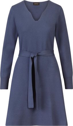 Apart Fashion APART Strickkleid mit V-Ausschnitt, Mittelblau, 40