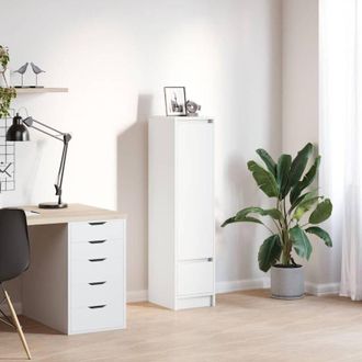vidaXL Buffet haut blanc 29,5x34x119,5 cm bois ding&eacute;nierie Vidaxl