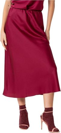 Kocca Femme, Jupes, Rouge, Taille: 38 FR Jupe trois quarts en soie chic et moderne