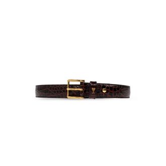 Ami Lederg&uuml;rtel mit Logo - - Accessories - unisex - Rot - 95 CM