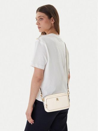 Tommy Hilfiger Handtasche Th Icon Camera Bag AW0AW18120 &Eacute;cru