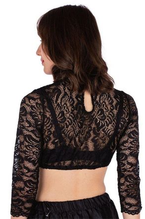Spieth & Wensky Dirndlbluse Dirndlbluse - AMSTERDAM - offwei&szlig;, schwarz