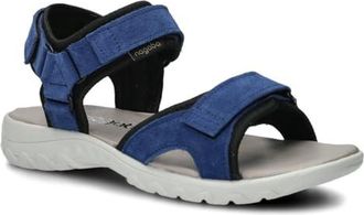 Nagaba Sandales Féminin - Sandales dété confortables en cuir fermeture autoagrippante réglables - Incrustations en cuir - Sandales plates légères - Cuir véri