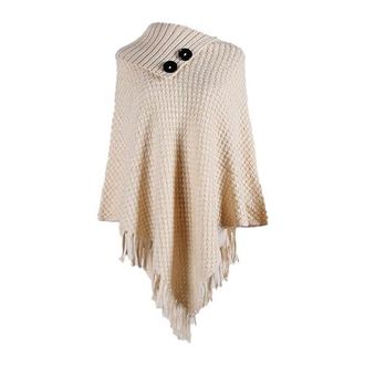Generic Femme Poncho Ch&acirc;le Ouvert Cape &Eacute;l&eacute;gant Ch&acirc;le Femme &Eacute;paissie Poncho Cape R&eacute;versible Echarpe Ponchos Hiver Automne Cape Poncho Femme Tricot Gilet Imprim
