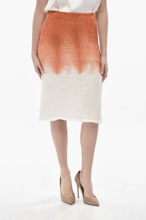 Bottega Veneta Knit Pencil Skirt With D&eacute;grad&eacute; Pattern Bottega Veneta