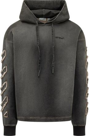 Off-white Homme, Sweatshirts et sweats &agrave; capuche, Noir, Taille: S Arrow Distr LS Sweat &agrave; capuche