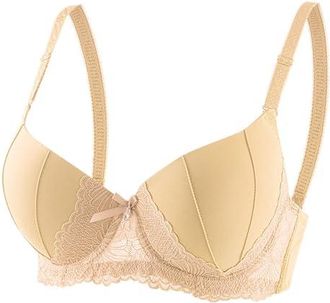 Generic 2026 Soutiens-gorge pour femmes 3D, jaune clair, C