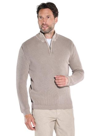 Engbers Stehkragenpullover Herren Pullover mit Rippstruktur, Beige