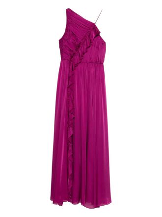 Ulla Johnson robe longue Aisha &agrave; volants - Violet