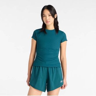 New Balance Damen T-Shirt RIBBED FITTED
