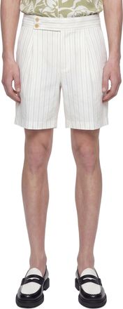 Hed Mayner Pinstriped Wool Shorts