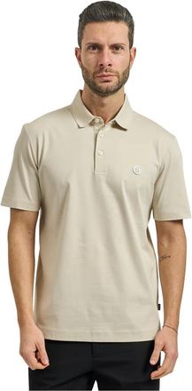 HUGO BOSS Homme, Tops, Blanc, Taille: M Polo en coton merceris&eacute; avec monogramme Double B