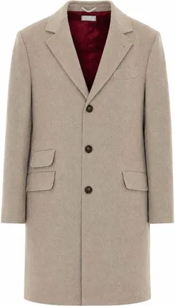 Brunello Cucinelli Knielanger Mantel - Grau