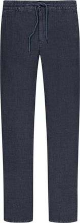 Alberto Leinenhose mit Dehnbund und Tunnelzug, Wide Fit in