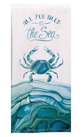 Kay Dee Designs Kay Dee Coastal Tranquility Sea Crab Dual Purpose Terry Towel K&uuml;chentuch, Frottee, Baumwolle, Multi