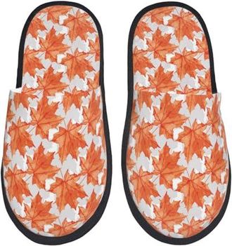 Generic Chaussures De Maison Feuilles D&Eacute;rable Pour Femme Et Homme Fuzzy Pantoufles Antid&eacute;rapantes Pantoufles Piscine Shoes Pour Hiver Camping L