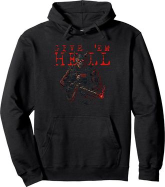 The Salty Veteran Halloween-Dämonen-Ops, gib ihnen die Hölle, Militärdämon Pullover Hoodie
