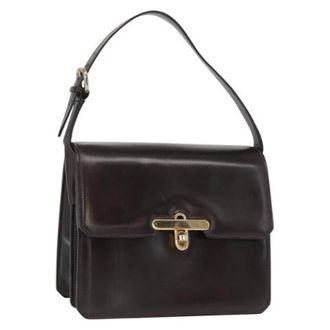 Gucci Sac &agrave; main vintage en cuir doccasion - Femme - Pre-owned - Brun - Taille: ONE Size