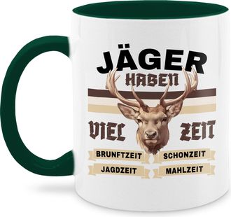 Shirtracer Tasse Tassen 325ml - Jäger haben viel Zeit I Jagen Geschenk Jagd Geschenk Jägerprüfung I Weihnachtsgeschenke Jäger Geschenke Geburtstag I Lustige Jäge