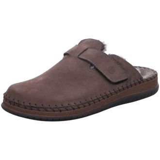 Rohde Herren Pantoffel Clog Nubuk Leder Schnalle Alassio 6794, Größe:48 EU, Farbe:Braun