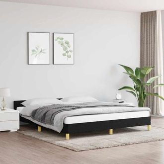 vidaXL Cadre de lit sans matelas noir 160x200 cm tissu Vidaxl