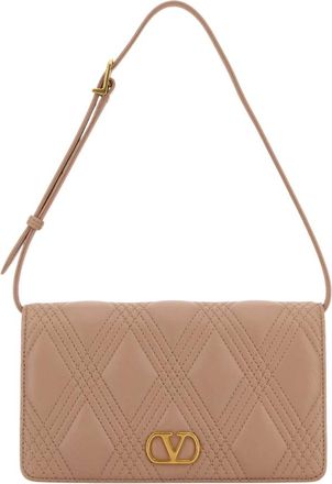 Valentino Garavani Femme, Sacs, Beige, Taille: ONE Size Quiltie 67 Mini Sac bandouli&egrave;re