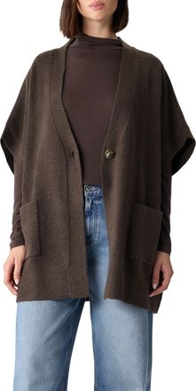 Comma Poncho-Cape mit Knopfverschluss