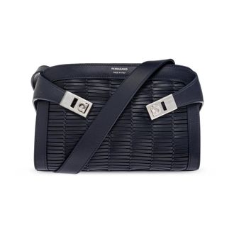 Ferragamo Hug Gewebte Umh&auml;ngetasche - - Bags - Herren - Blau - ONE SIZE