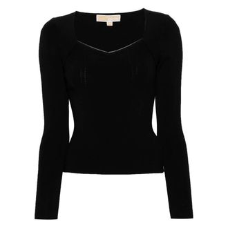 Michael Kors Femme, Blouses et Chemises, Noir, Taille: 42 FR Blouse bustier avec garniture gemmes
