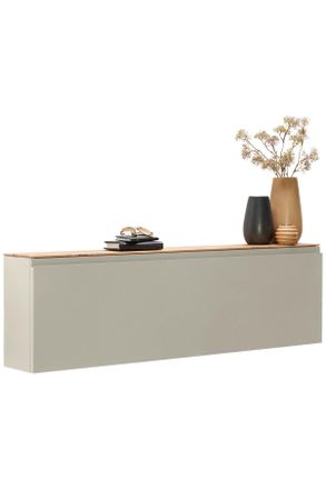 Moderano Schuhschrank, Eiche, Sand, Holzwerkstoff, 136x41x22 cm, Typenauswahl, individuell planbar, Beimöbel erhältlich, hängend, Kleinmöbel