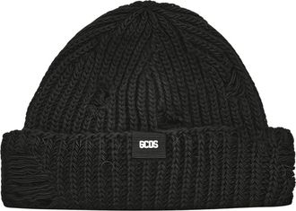 GCDS Gcds, Femme, Accessoires, Noir, Taille: ONE Size Beanie