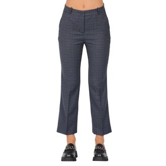 Rosso35 Karierte Schlaghose im Fantasiestil - - Trousers - Damen - Blau - S