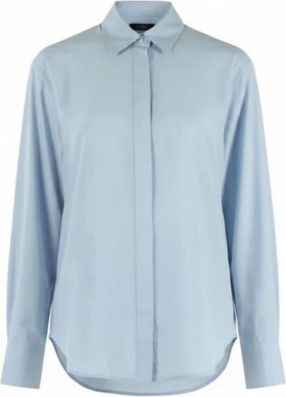 Pinko Pinko, Femme, Blouses et Chemises, Bleu, Taille: 40 FR Chemise Fronc&eacute;e