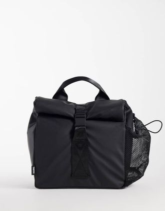 Rains 14450 wasserdichte gro&szlig;e Lunchbag in Schwarz