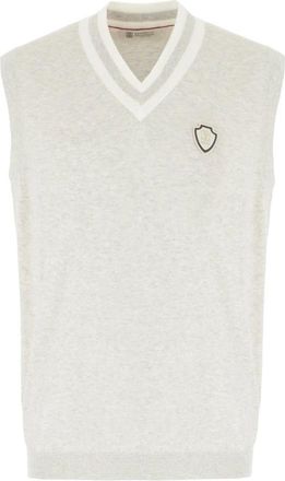 Brunello Cucinelli Homme, Pulls, Gris, Taille: M Tricot sans manches