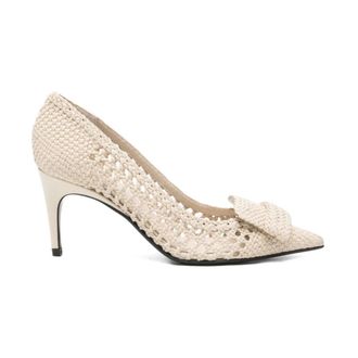 Sergio Rossi Femme, Chaussures, Beige, Taille: 38 1/2 EU SR1 Escarpins Tress&eacute;s