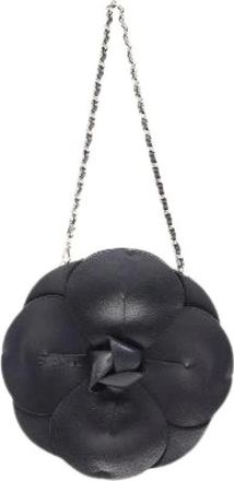 Chanel Sac &agrave; main matelass&eacute; Cam&eacute;lia Pre-owned - Femme - Pre-owned - Noir - Taille: ONE Size