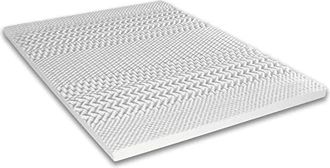 Maison Aubertin Surmatelas 160x200 cm - Surmatelas Mousse M&eacute;moire de Forme 6cm. Gel Refresh Haute Densit&eacute;. Ultra Respirante. Moelleux. Soutien Semi Ferme - 7 Zones de