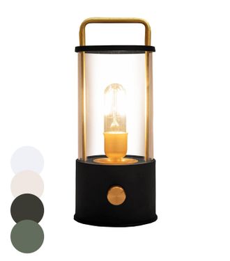 Coen Bakker LED Laterne Tischlampe dimmbar IP44 Lampe USB Warmwei&szlig; f&uuml;r Innen & Au&szlig;en 15x11 cm Tischleuchte, Farbe:Schwarz