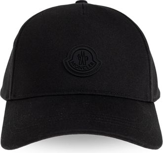 Moncler Homme, Accessoires, Noir, Taille: ONE Size Casquette de baseball en gabardine de coton