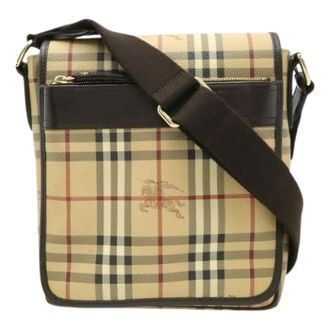 Burberry Sac bandouli&egrave;re en PVC Pre-owned - Femme - Pre-owned - Beige - Taille: ONE Size