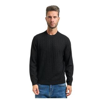 A|X Armani Exchange Wellenmuster Rundhalspullover - - Knitwear - Herren - Schwarzk - 3XL