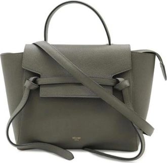 Celine Pre-owned Sac banane en cuir Micro 2Way Sac &agrave; main - Femme - Pre-owned - Gris - Taille: ONE Size