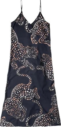 Desmond & Dempsey Nachthemd mit Jaguar-Print - Blau