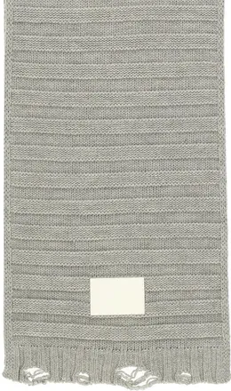 Maison Margiela Virgin Wool & Acrylic Blend Scarf - Gray
