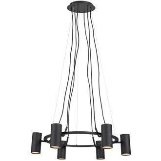 Markslöjd Porto - 6 Licht Deckenpendelleuchte Schwarz, GU10 - Markslojd