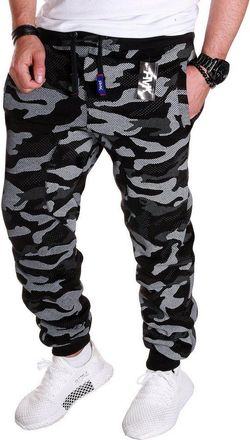 rmk Jogginghose Herren Sporthose Fitnesshose Trainingshose Camouflage Army Armee